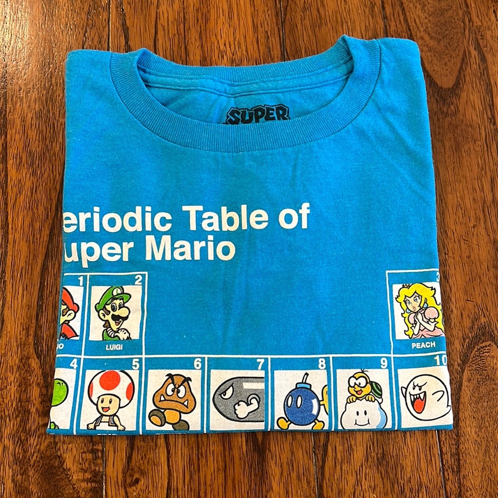 Super Mario Periodic Table Of Super Mario Graphic T-S… - Gem